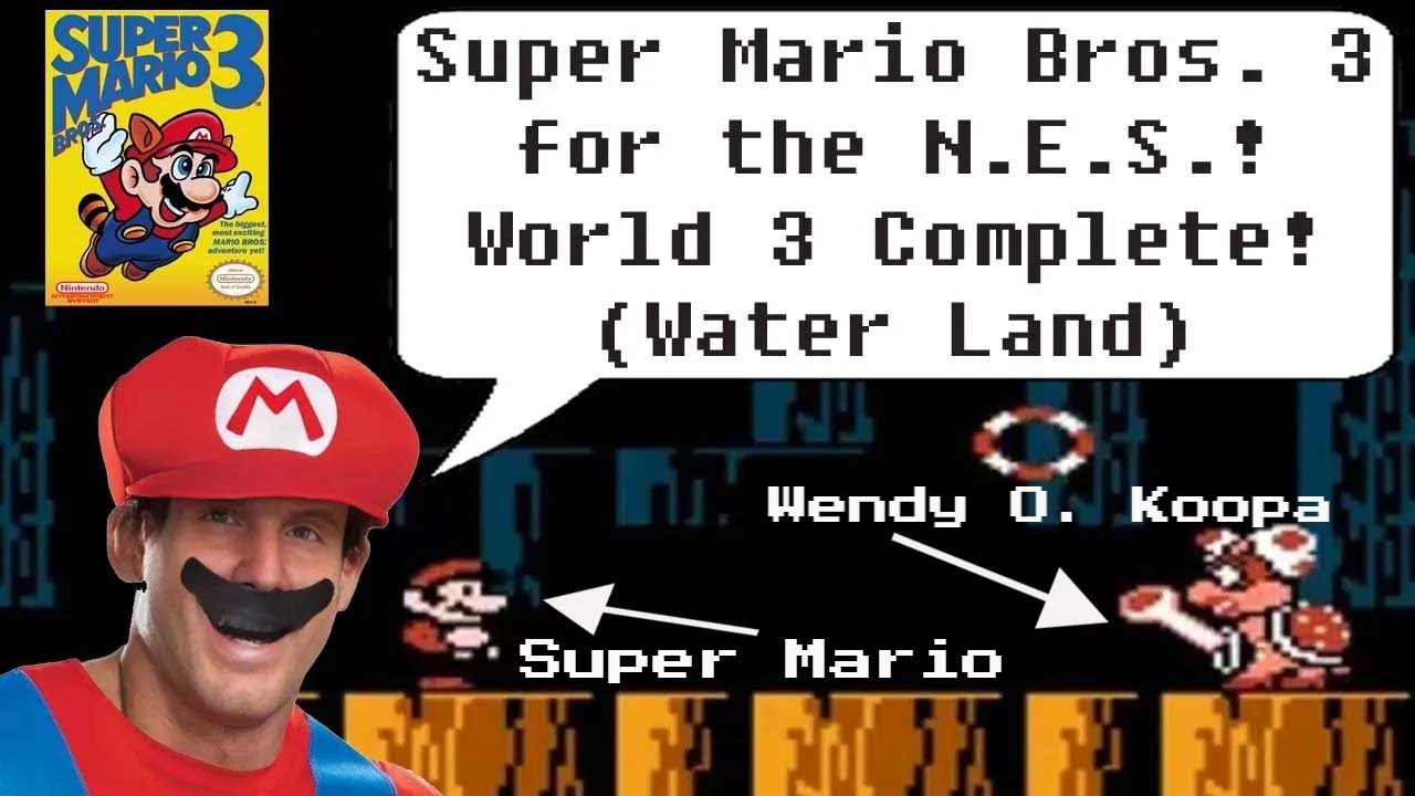(WORLD 3 Complete) Super Mario Bros 3 (NES) (Water Land) #retrogaming ...