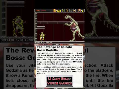 U Can Beat Video Games – The Revenge of Shinobi – Godzilla – Video ...