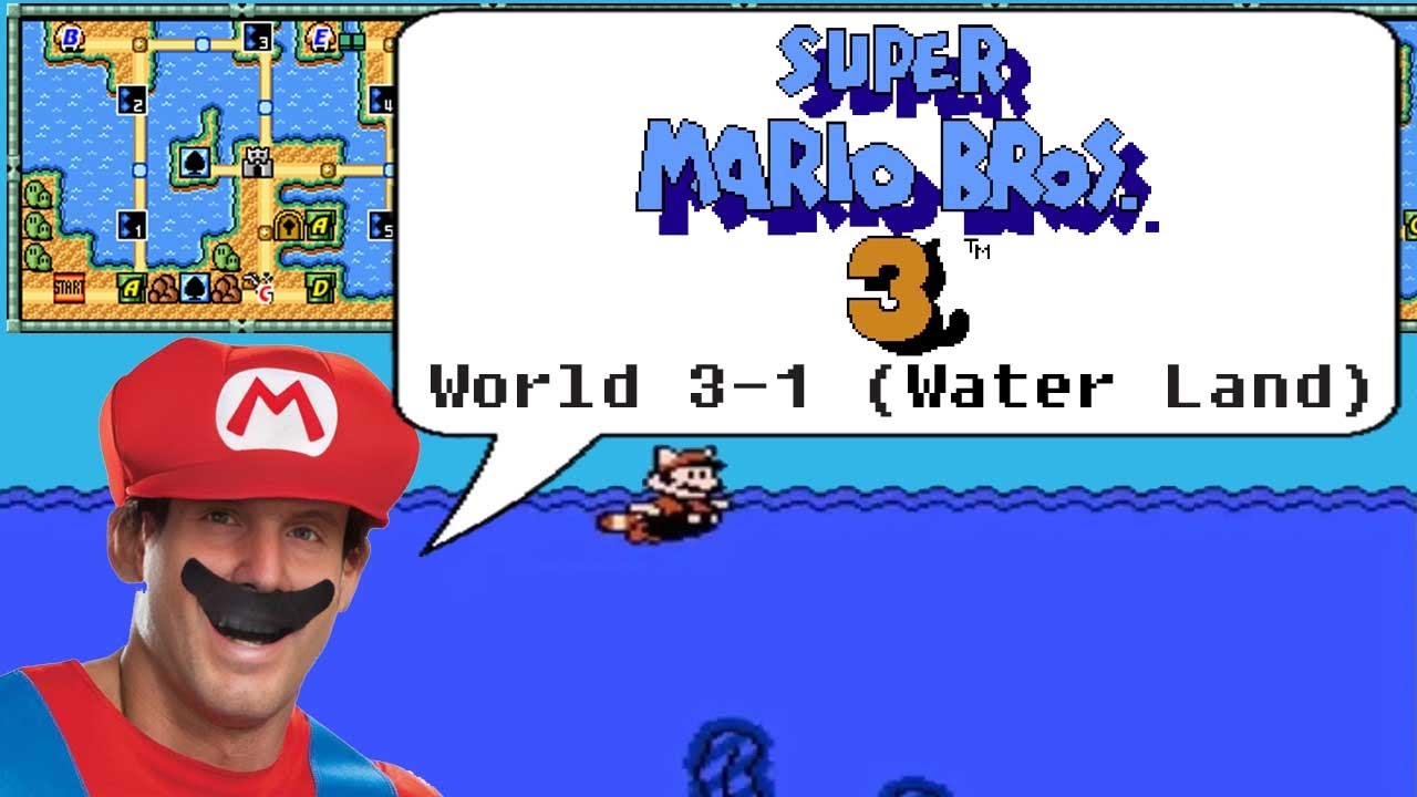 (WORLD 3-1 – Water Land) Let’s Play: Super Mario Bros. 3 (NES) # ...