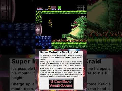 U Can Beat Video Games – Super Metroid – Kraid – Video Gamers Oasis